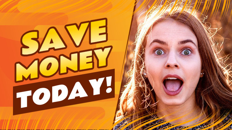 Placeit - YouTube Thumbnail Generator for a Money-Saving Tips Video