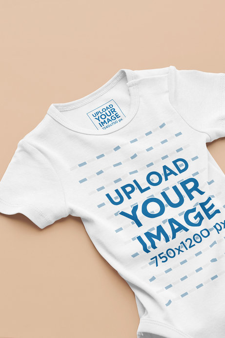 Placeit - Onesie Mockup Featuring an Inside Clothing Label