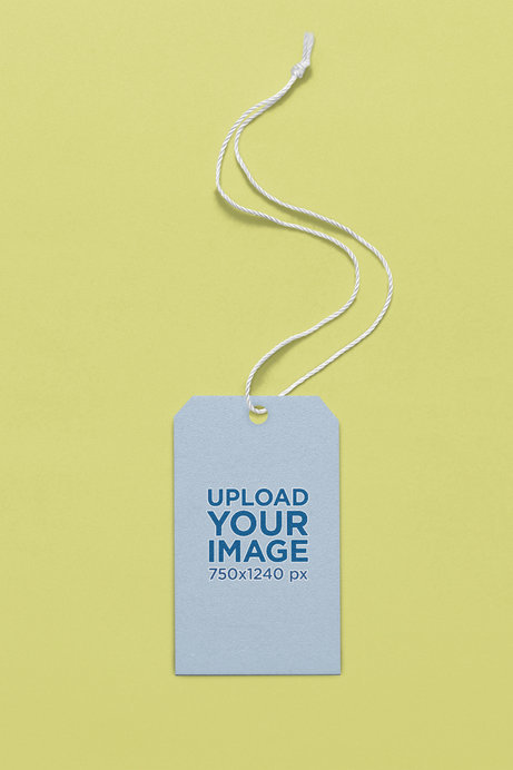 Placeit - Brand Tag Mockup Featuring a Colorful Surface