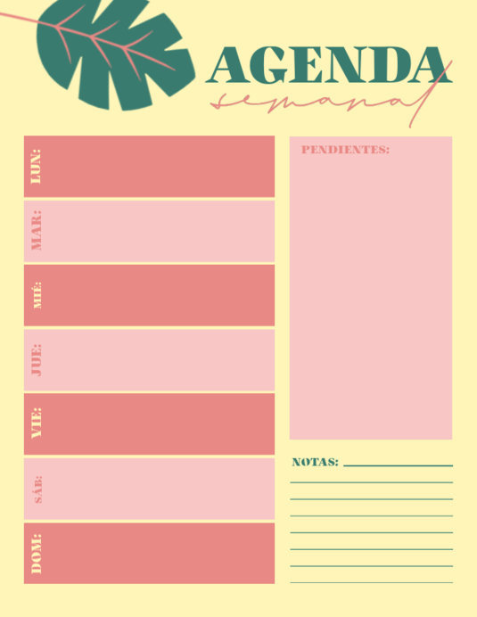 Placeit - Weekly Planner Generator Featuring a Pending Tasks Block