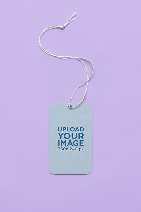 Placeit - Mockup of a Rectangular Brand Tag Placed on a Customizable ...
