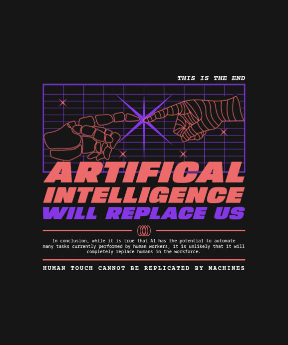 Placeit - Modern T-Shirt Design Template with an Artificial ...