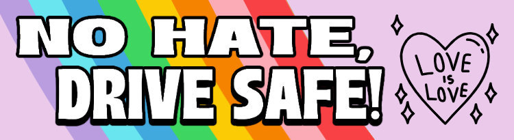 Placeit - Car Sticker Design Maker Featuring Rainbow Colors and LGBTQ ...