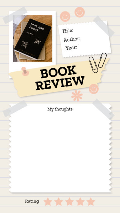 Placeit - Book Review Instagram Story Maker Featuring Rating Stars and ...