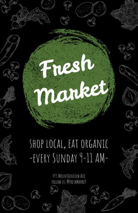 Placeit - Flyer Design Template to Create Organic Market Flyers