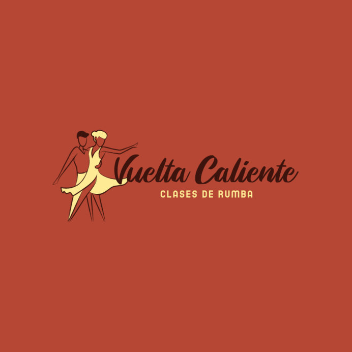 Placeit - Logo Template Featuring Dancing Silhouettes for Rumba Classes