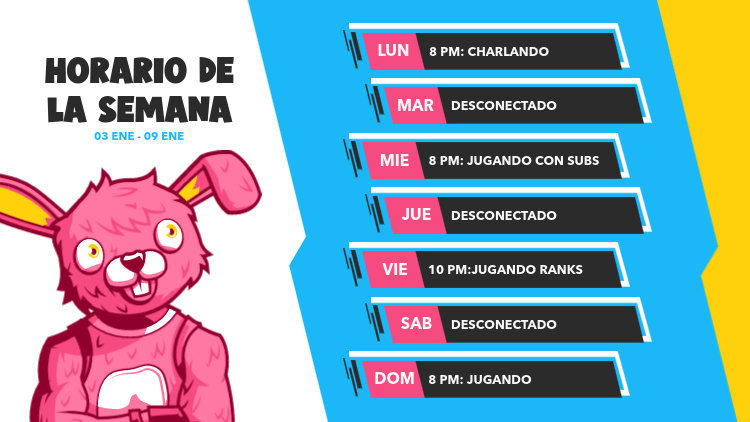 Placeit - Twitch Screen Template Featuring a Bunny Character with a ...