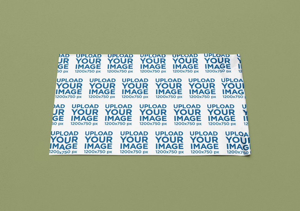 Placeit - Mockup Featuring a Poly Mailer Spread on a Solid Surface