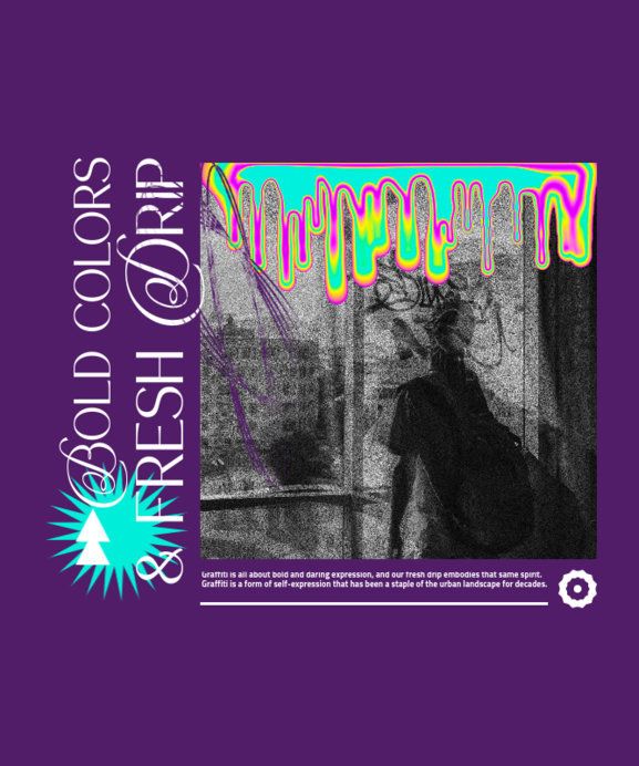 Placeit - Back T-Shirt Design Maker Featuring a Dripping Graphic with ...