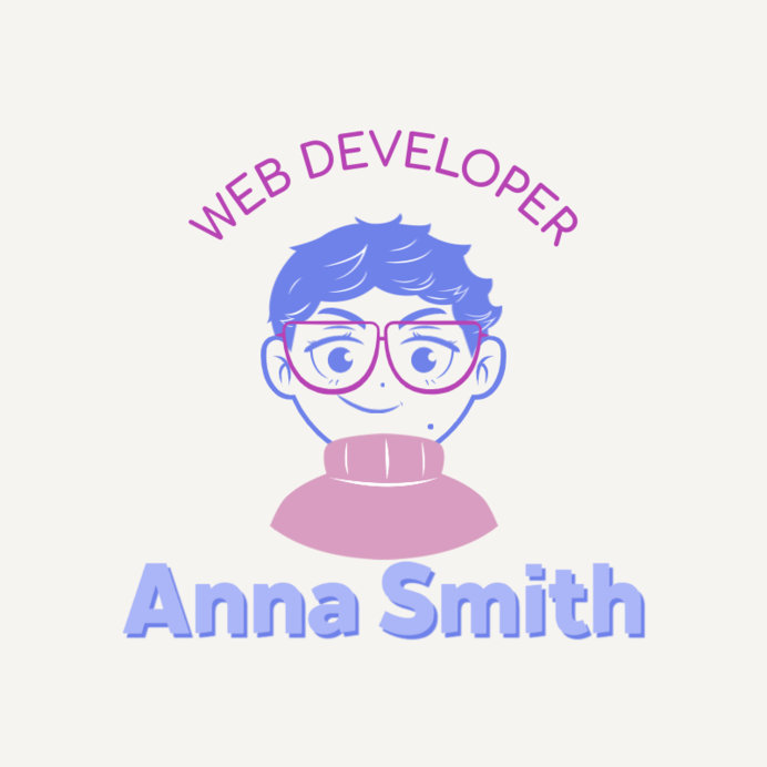 Placeit - Avatar Design Creator Featuring an Illustrated Web Developer ...