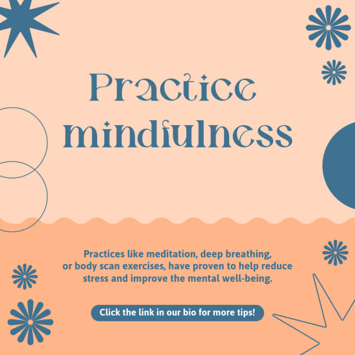 Placeit - Instagram Post Template Featuring Mindfulness Exercises