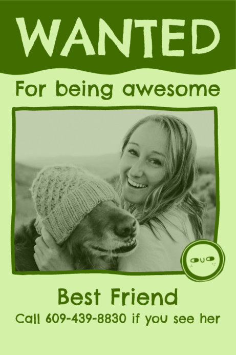 Placeit - Poster Creator for a Best Friend with a Most Wanted-Inspired ...