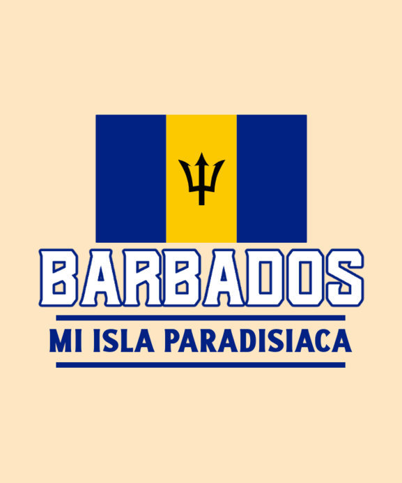 Placeit - T-Shirt Design Creator Featuring a Barbados Flag with a Short ...