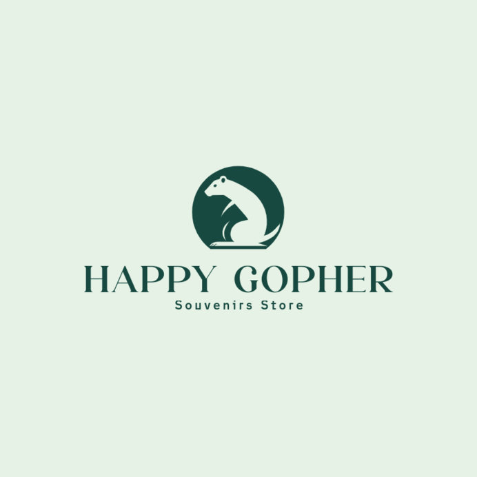 Placeit - Souvenirs Store Logo Creator With a Gopher Graphic