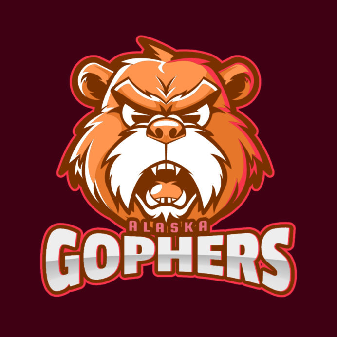 Placeit - Mascot Logo Template Featuring an Illustrated Gopher