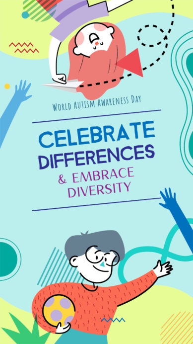 Placeit - Neurodiversity Instagram Story Generator for Autism Awareness Day