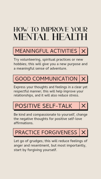 Placeit - Awareness Instagram Story Template Featuring Tips to Improve ...