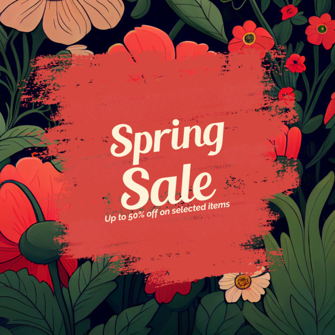 Placeit - Instagram Post Generator Featuring a Spring Sale Promo