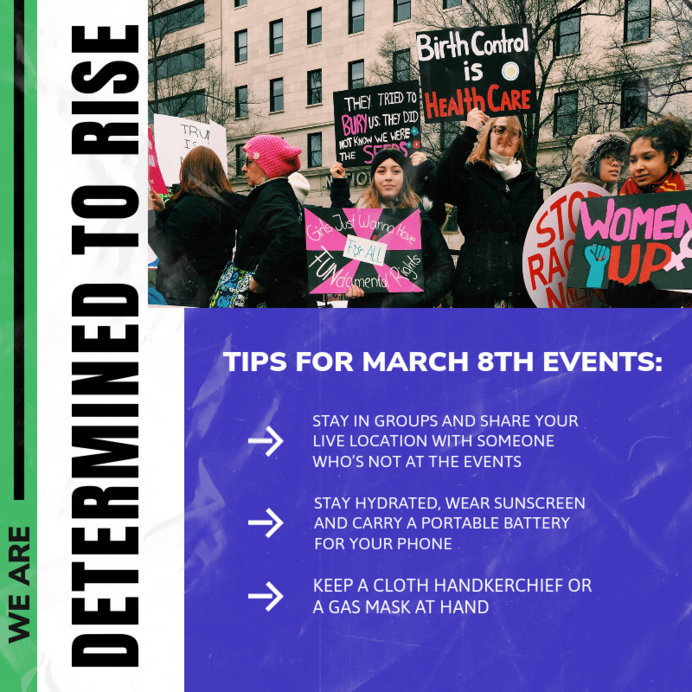 Placeit - Instagram Post Generator with Safety Tips for a Women's Day ...