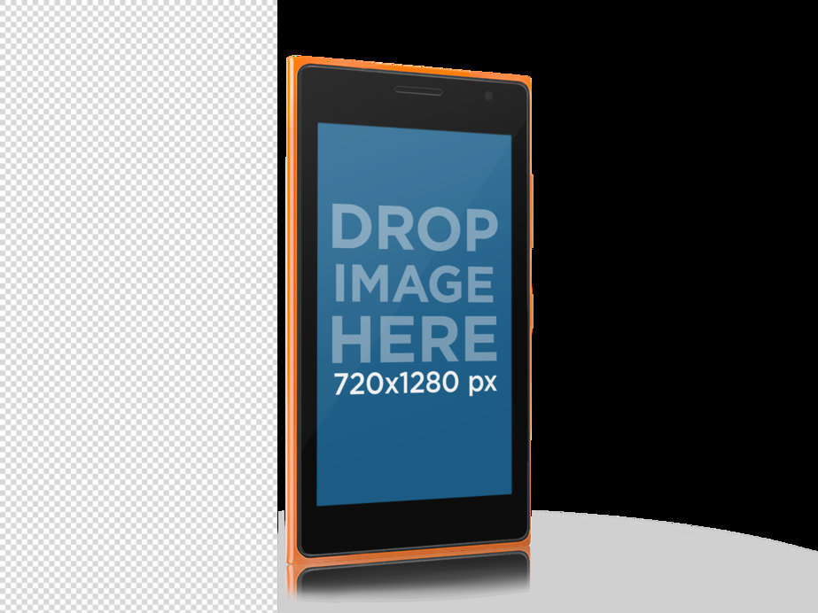 Placeit - Mockup of a Nokia Lumia Phone with a Transparent Background