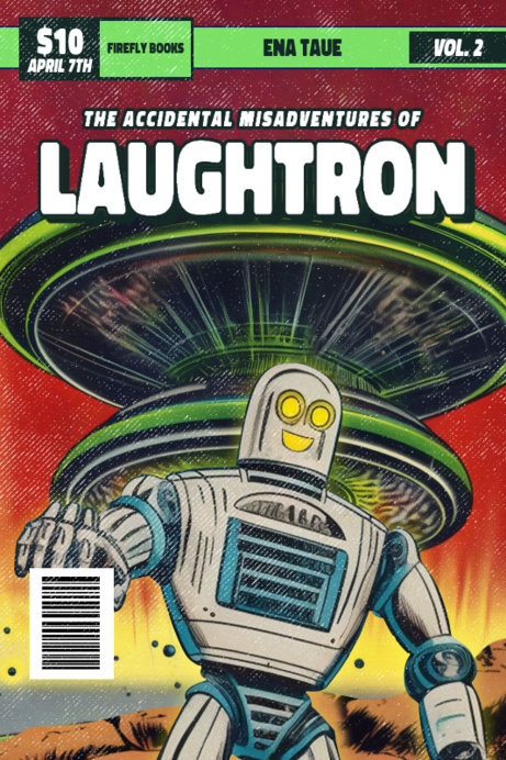 Placeit - Adventure Book Cover Creator Featuring a Robot Story