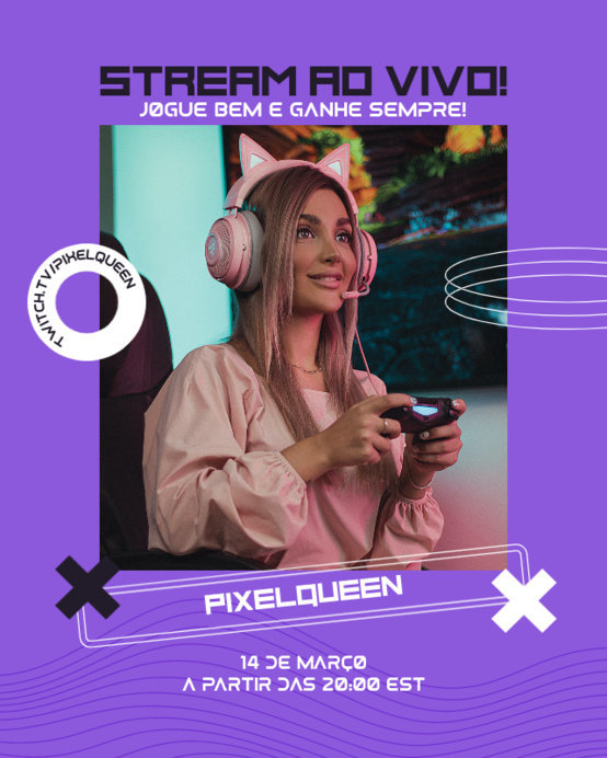 Placeit - Instagram Post Generator for a Gaming Live Stream Event Ad