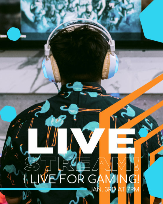 Placeit - Instagram Post Template for a Live Gaming Stream Event