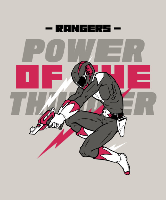Placeit - Power Rangers-Inspired T-Shirt Design Maker With a 90s Theme