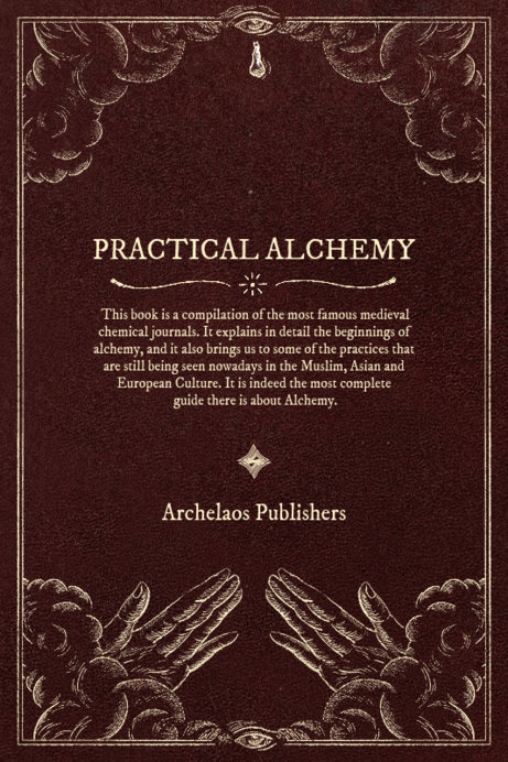 Placeit - Alchemy Back Book Cover Generator Featuring a Vintage Style