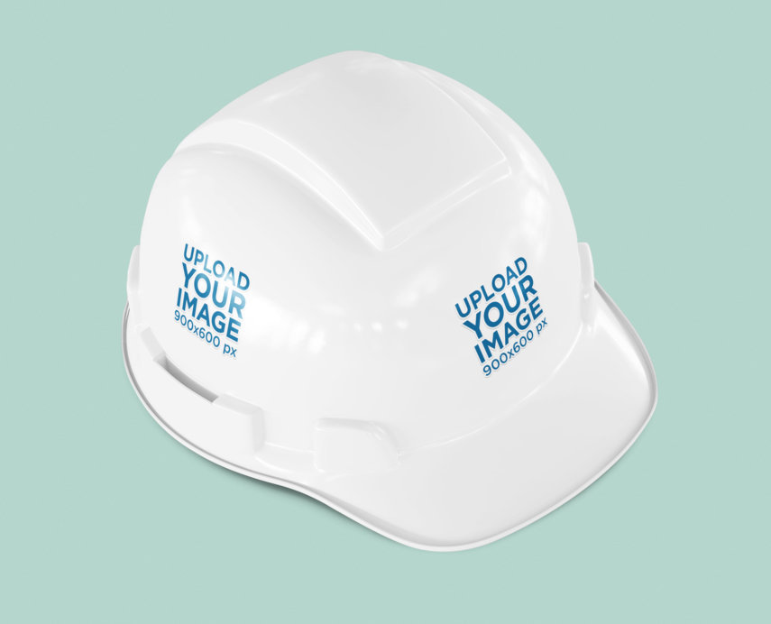 Placeit - Mockup Featuring a Sublimated Safety Hat