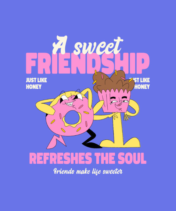 Placeit - T-Shirt Design Generator with Retro Desserts Cartoons for ...