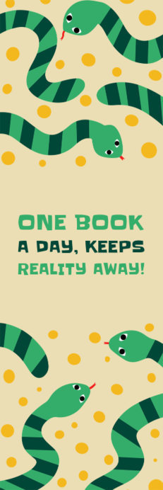 Placeit - Illustrated Bookmark Design Maker Featuring Snake Graphics