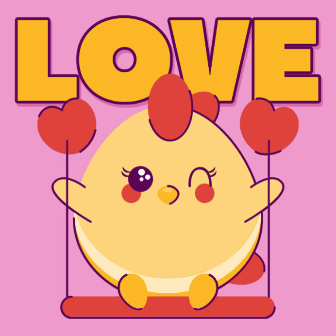 Placeit - Twitch Emote Creator Featuring a Sweet Chicken Cartoon ...