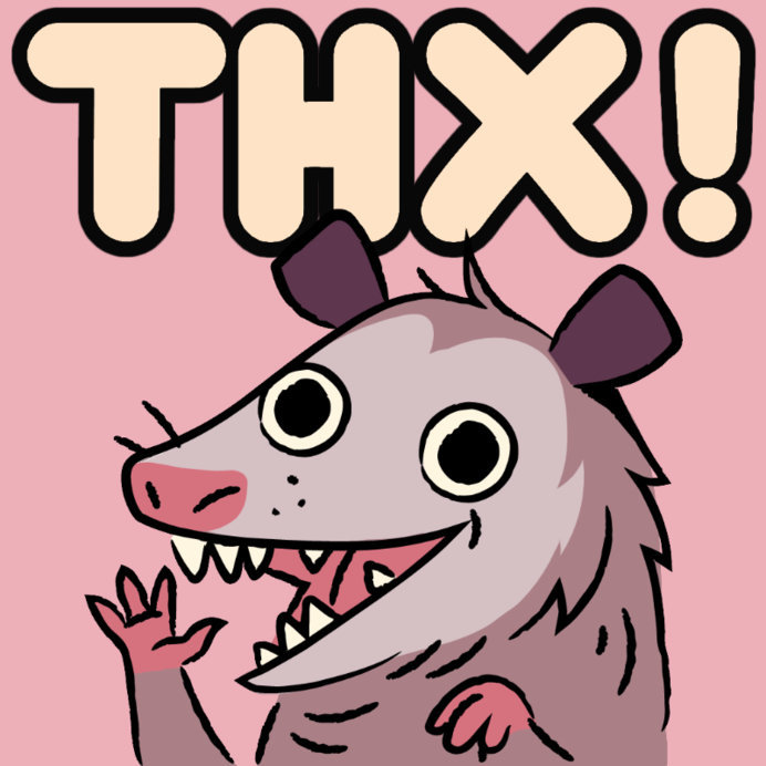 Placeit - Twitch Emote Generator Featuring a Cute Opossum Cartoon