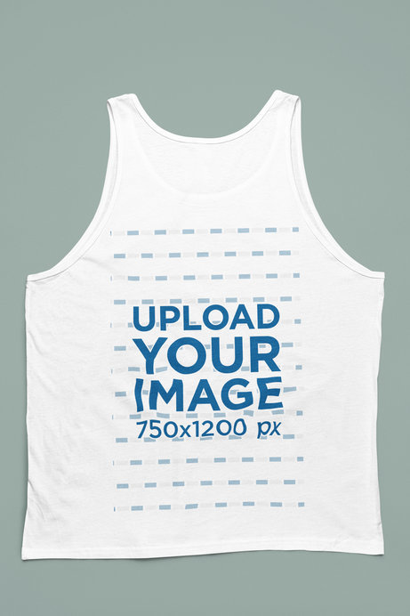 Placeit - Back-View Bella Canvas Tank Top Mockup Featuring a Colorful ...
