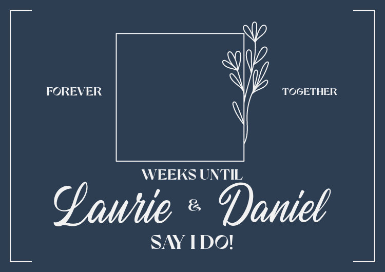 Placeit - Poster Maker for a Wedding Countdown Featuring an Elegant Style