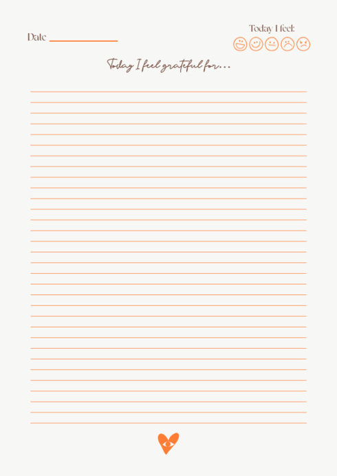 Placeit - Planner Design Maker for a Gratitude Journal With Emoticon Icons