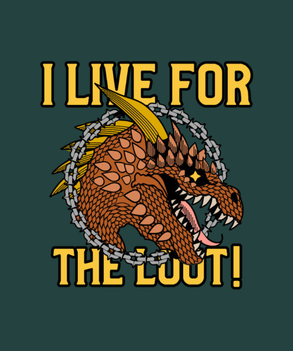 Placeit - T-Shirt Design Template with a Mythical Beast Illustration ...