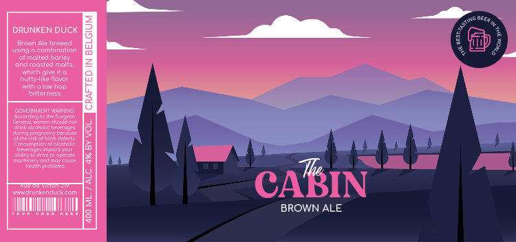 Placeit - Beer Label Generator Featuring a Natural Landscape Illustration