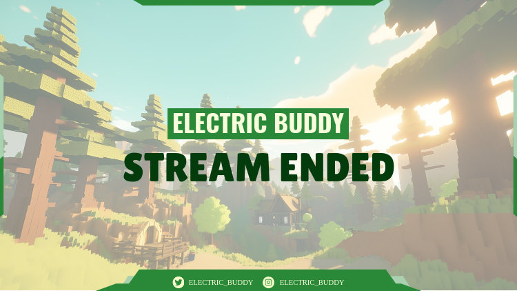 Placeit - Stream-Ended Twitch Screen Template Featuring a Theme ...