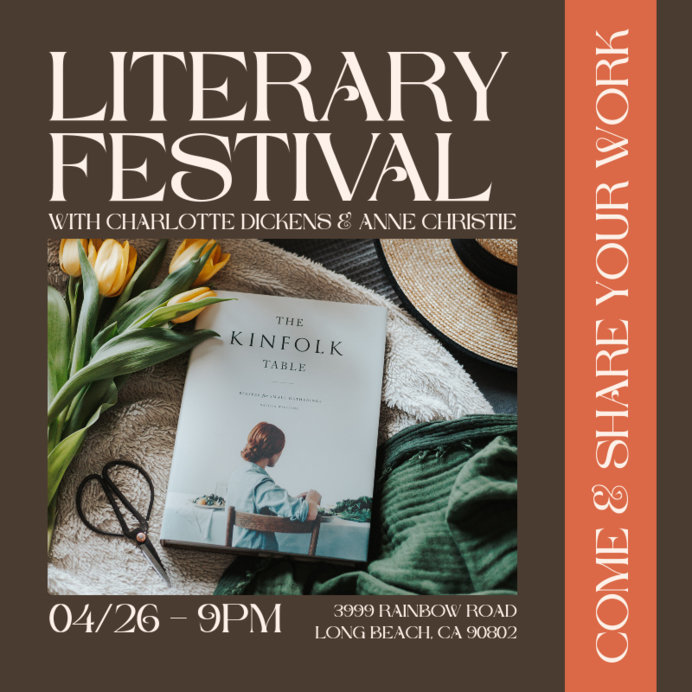 Placeit - Bookstore Instagram Post Template for a Literary Festival