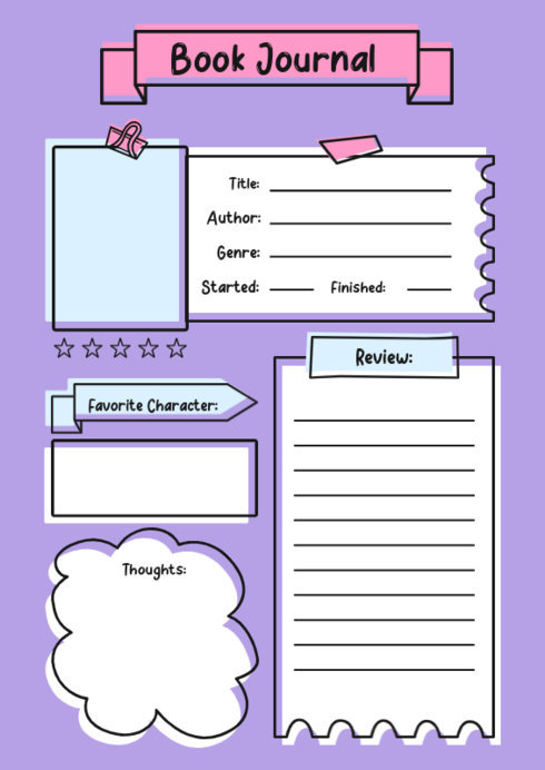 Placeit - Planner Design Creator for a Book Journal with Colorful ...