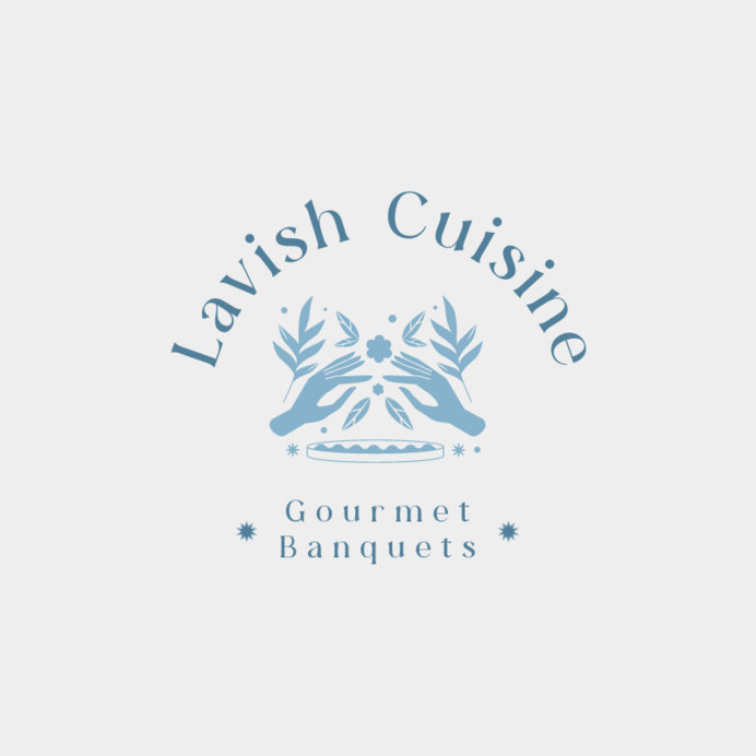 Placeit - Logo Template for a Wedding Gourmet Banquet Service