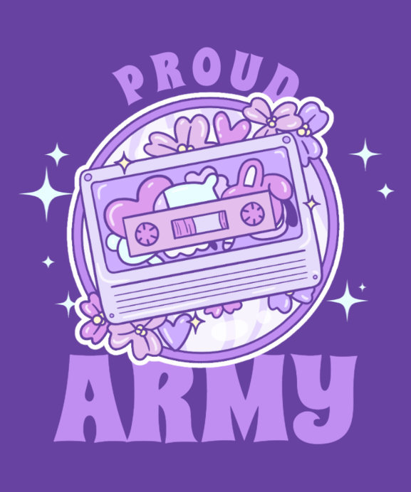 Placeit - BTS-Inspired T-Shirt Design Generator with a Retro Cassette ...