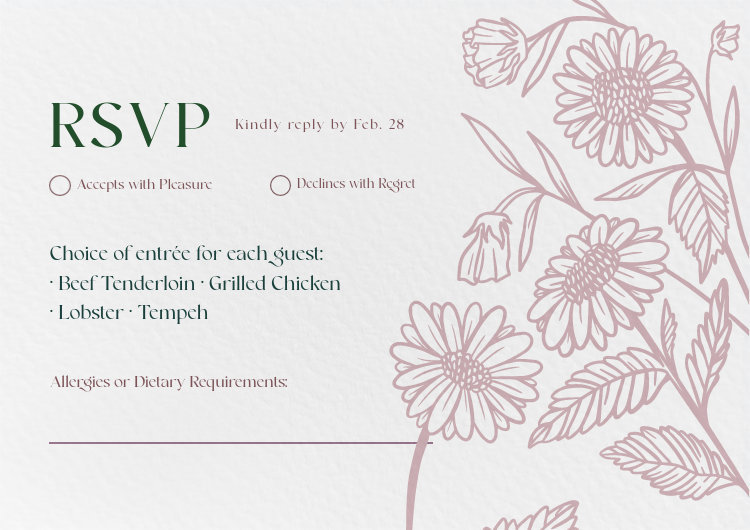 Placeit - RSVP Card Generator Featuring an Elegant Aesthetic for a Wedding