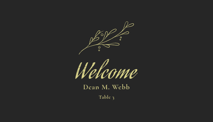 Placeit - Guest Place Card Creator With a Branch Graphic for a Wedding