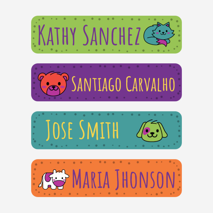 Placeit - Sticker Creator Featuring a Name Tag for Back to School