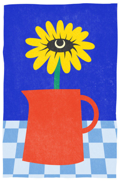Placeit - Art Print Template Featuring a Sunflower Painting