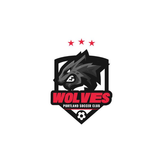 Placeit - Logo Maker for a Local Soccer Club Featuring an Angry Wolf