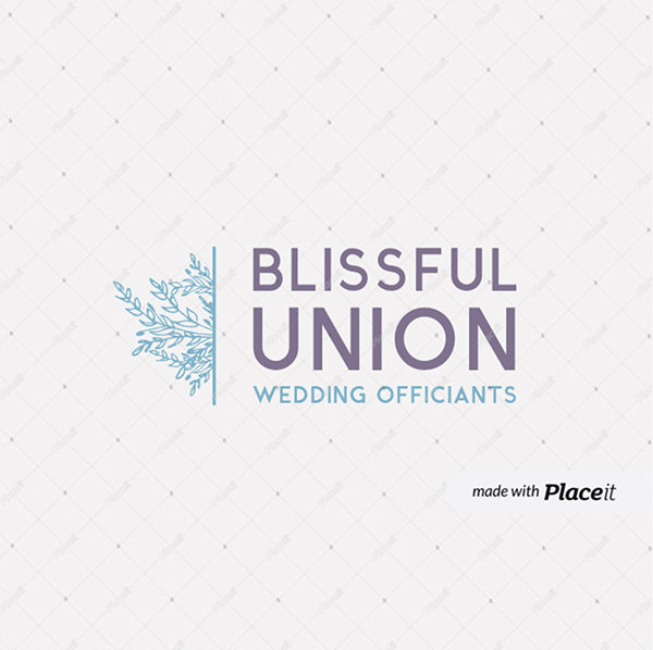Placeit - Elegant Logo Maker for Professional Wedding Officiant Services